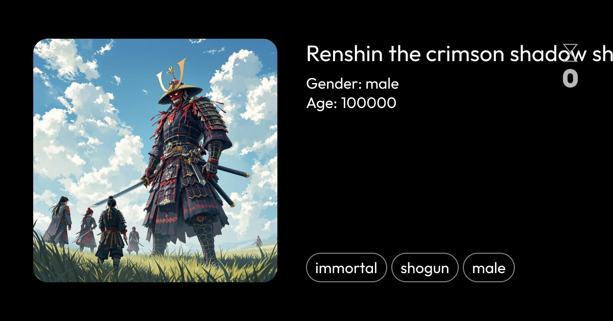 Renshin the crimson shadow shogun | xoul.ai
